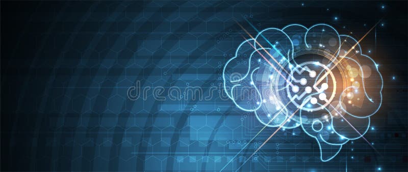 Abstract Human Brain. Artificial Intelligence Technology. Science ...