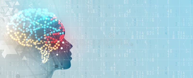 Abstract Human Brain. Artificial Intelligence Technology. Science ...