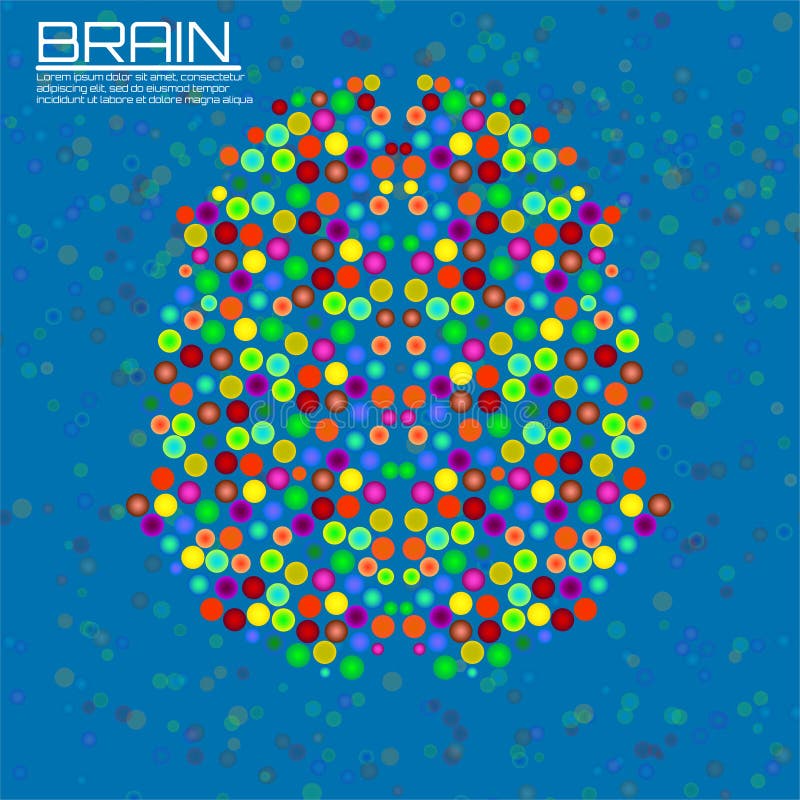 Abstract Human Brain of Dots and Lines, Polygonal Structure Stock ...