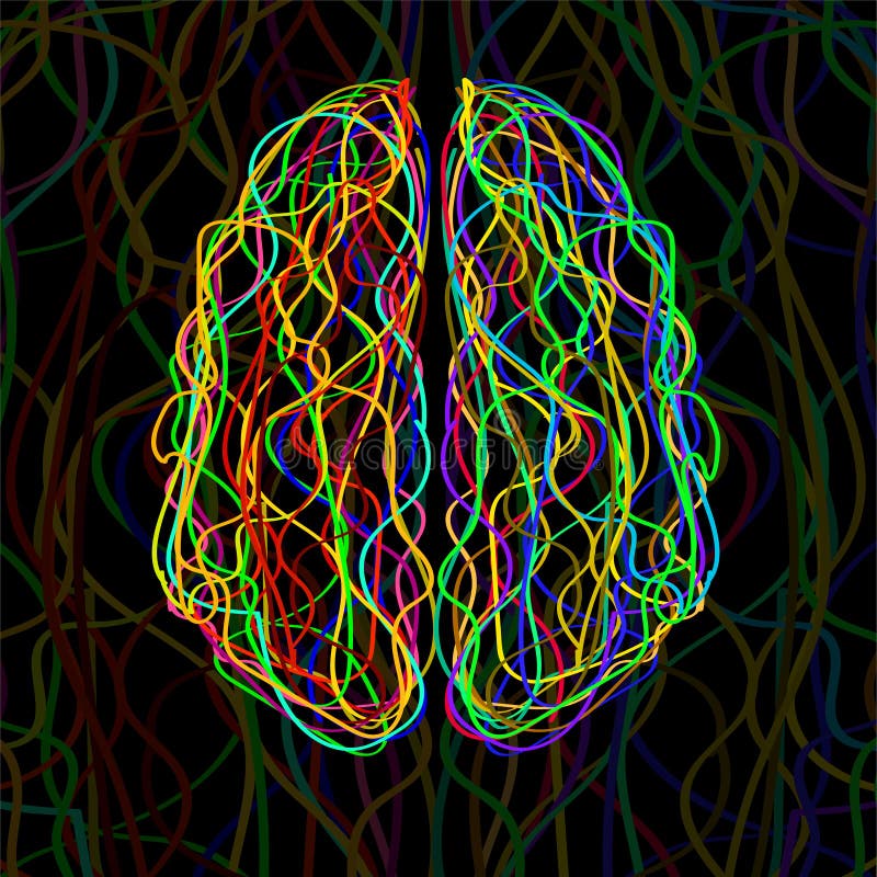 Abstract human brain stock vector. Illustration of human - 153668228