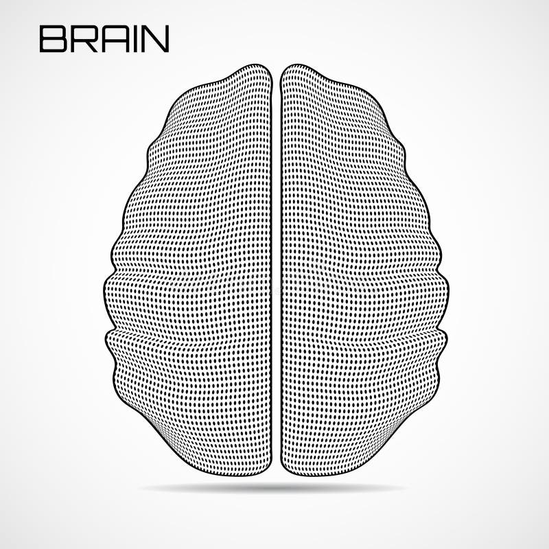 Abstract Human Brain of Dotted Stock Illustration - Illustration of ...