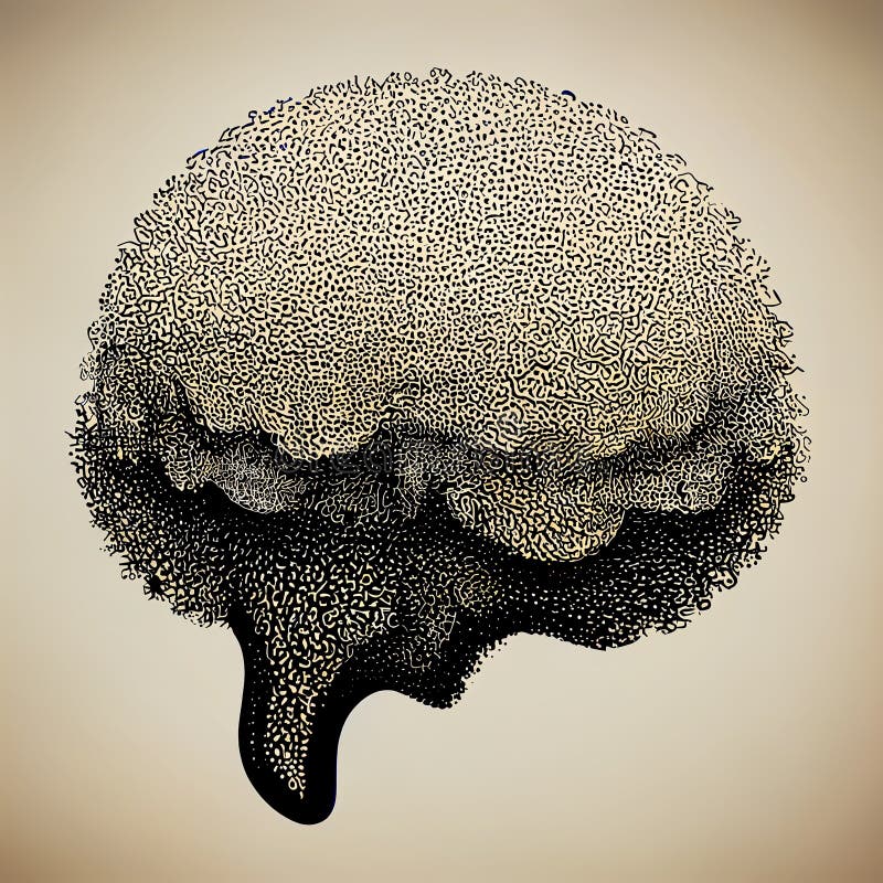 Abstract Human Brain Flat Illustration. Scientific Neuroscience ...