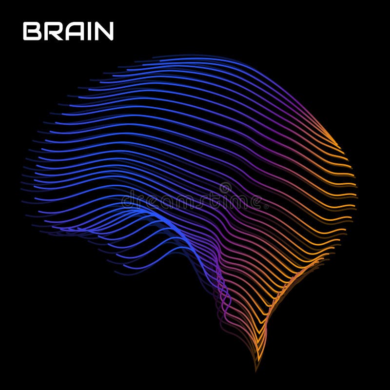 Abstract human brain stock illustration. Illustration of isolated ...
