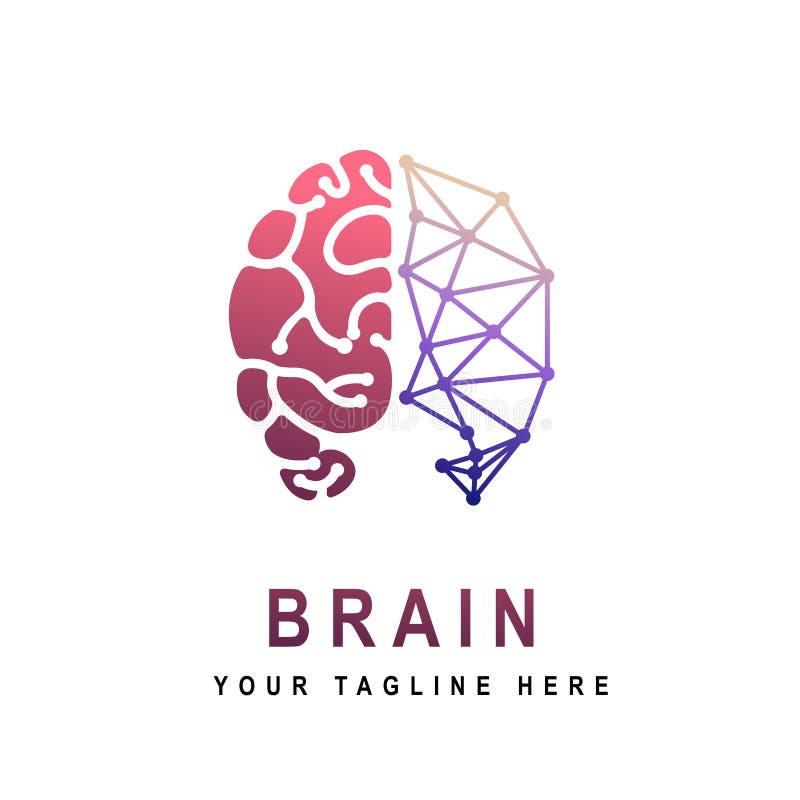 Abstract Human Brain Logo Design Template Concept Stock Illustration ...