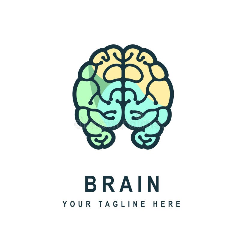 Abstract Human Brain Logo Design Template Concept Stock Illustration ...