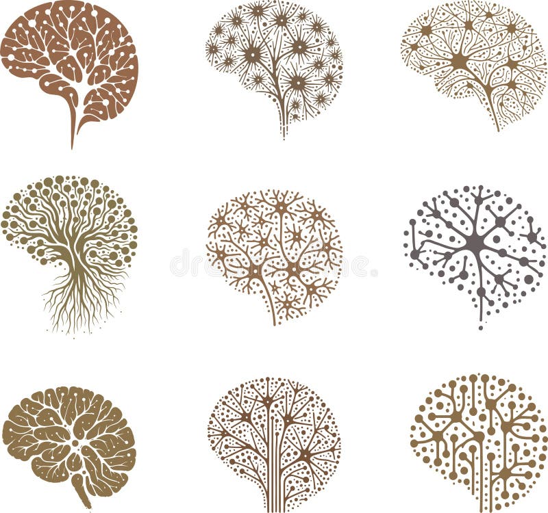 Abstract Human Brain Patterns with Organic Neural Connections in ...