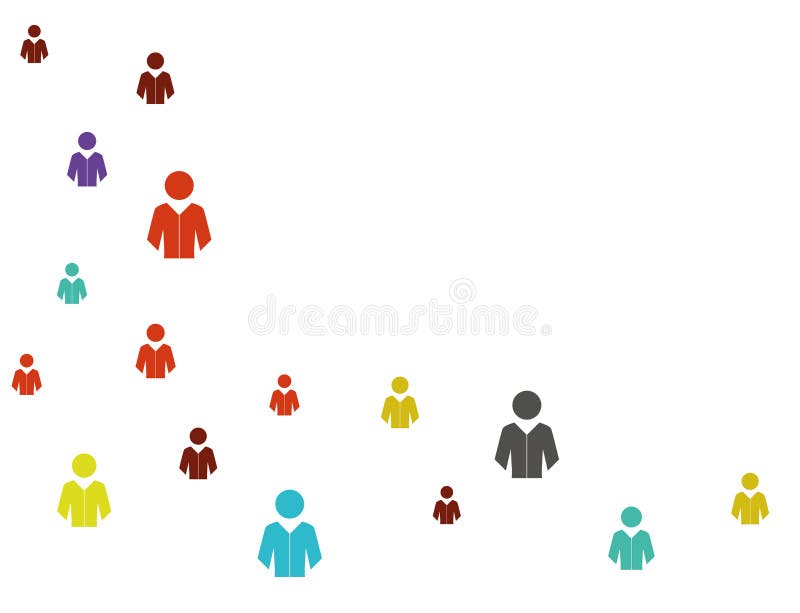 Abstract Human Community Concept on the White Stock Vector ...