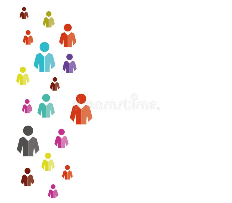 Abstract Human Community Concept on the White Stock Vector ...