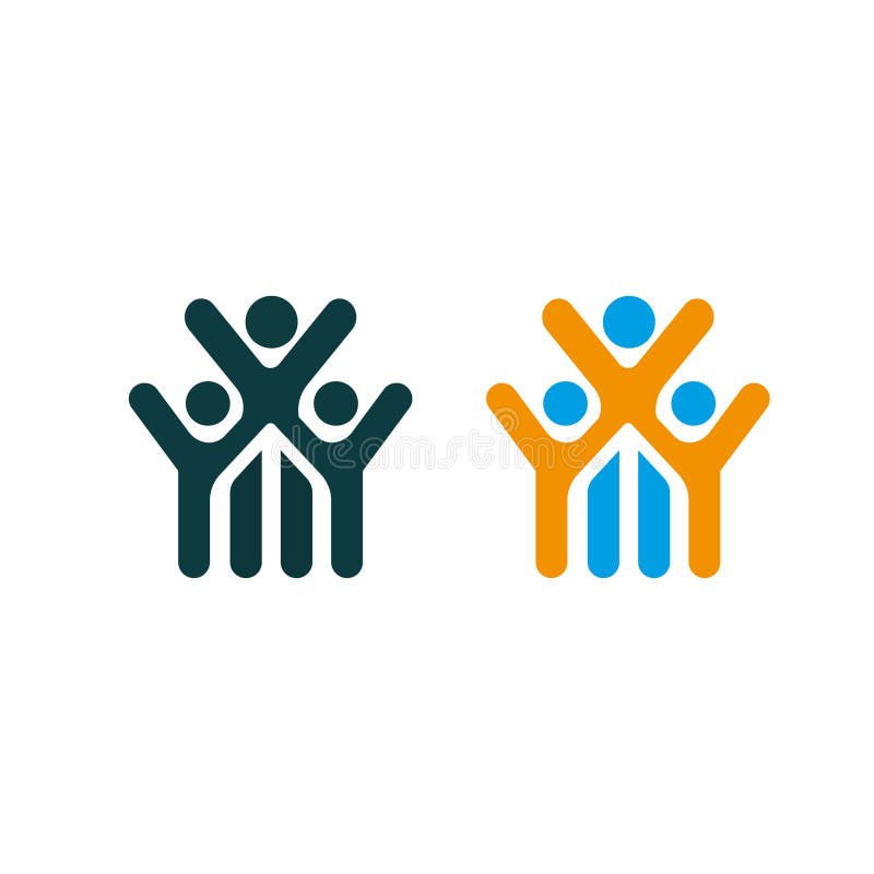 Abstract Human Connection Logo Design Stock Illustration - Illustration ...