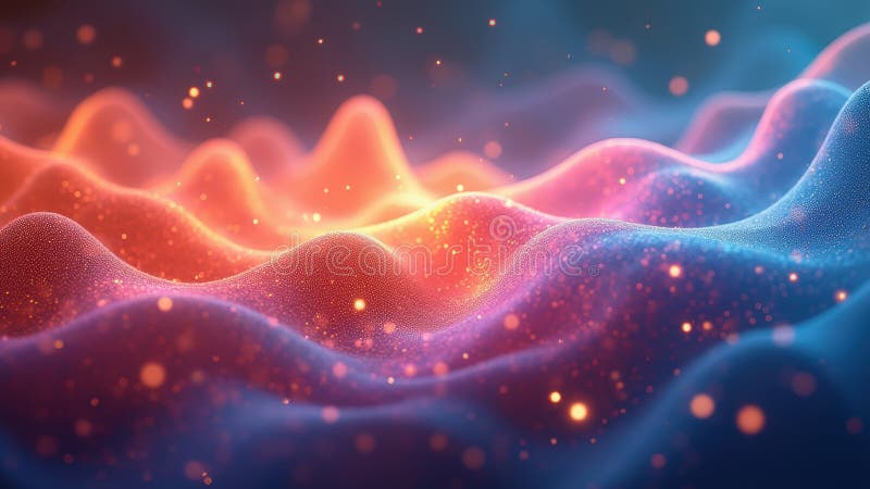 Abstract Human Emotions Visualized As Colorful Energy Waves Stock ...