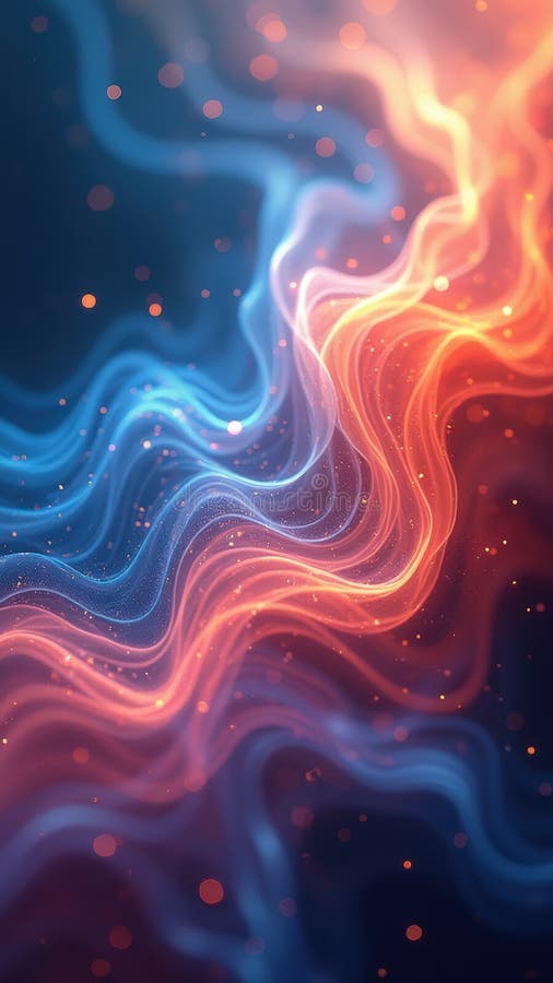 Abstract Human Emotions Visualized As Colorful Energy Waves Stock ...