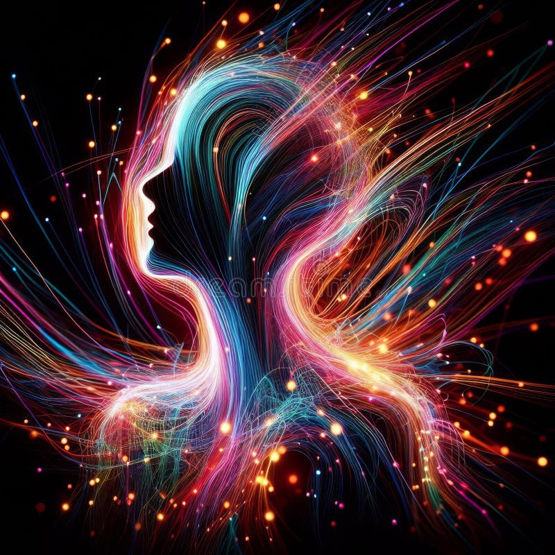 Abstract Human Energy Flow stock photo. Image of consciousness - 318450992