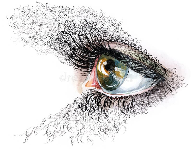 Abstract eye stock illustration. Illustration of passion - 23589246