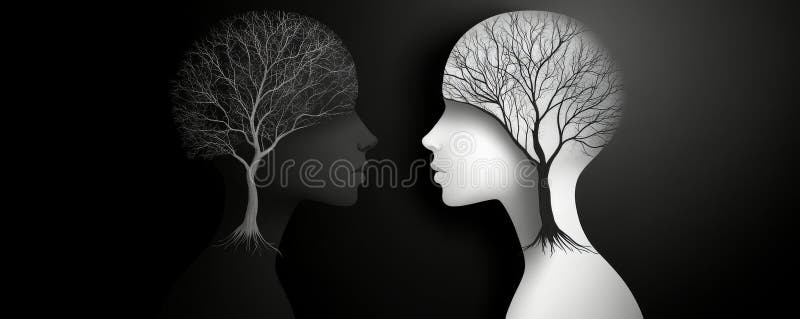 Abstract Human Face Concept, Illustrated in 3D Stock Image - Image of ...