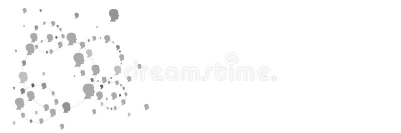 Abstract Human Faces on the White Stock Vector - Illustration of ...