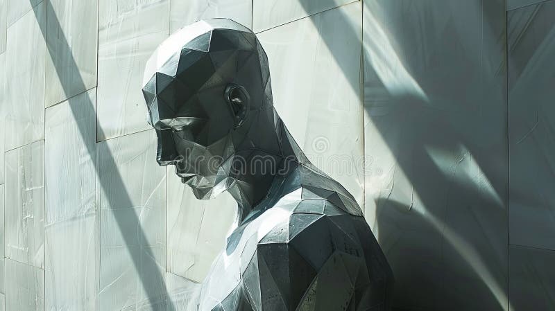 Abstract Human Figure Constructed from a Series of Intersecting Lines ...