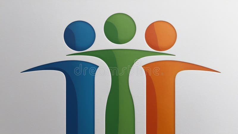 Abstract Human Figures in Action. Vector Logo Template Set Stock ...