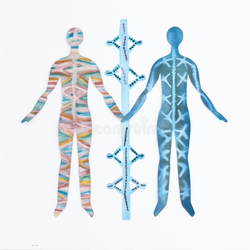 Abstract Human Figures and Geometric Patterns Stock Illustration ...