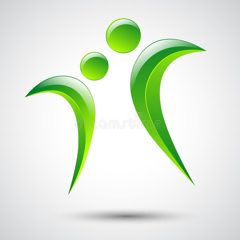 Abstract Human Figures Vector Logo Template Stock Vector - Illustration ...