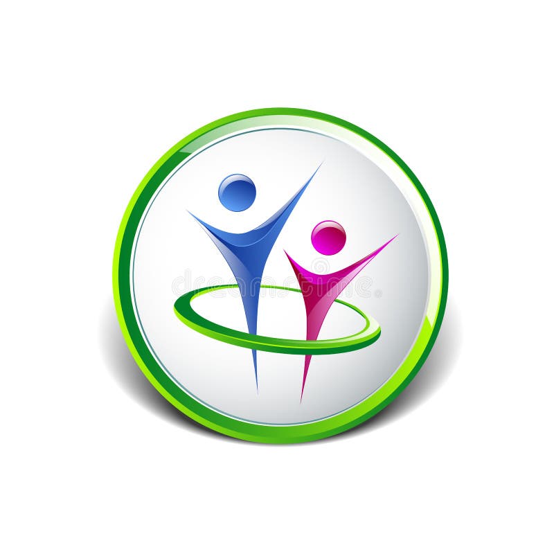 Abstract Human Figures Vector Logo Template Stock Vector - Illustration ...