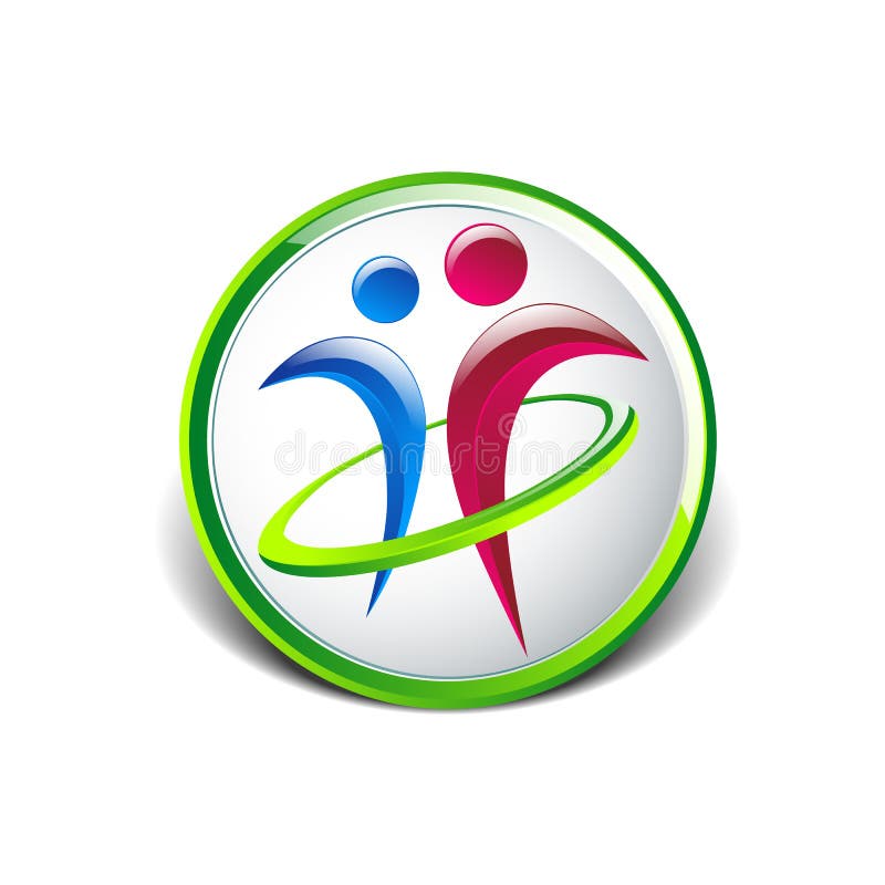 Abstract Human Figures Vector Logo Template Stock Vector - Illustration ...