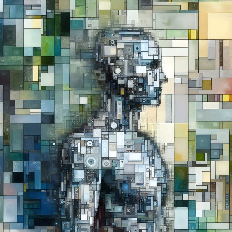 Abstract Human Form in Geometric Patterns Stock Photo - Image of ...