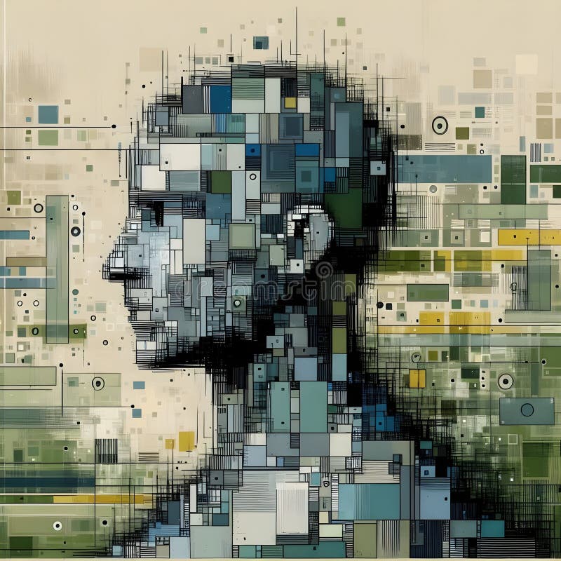 Abstract Human Form in Geometric Patterns Stock Image - Image of appeal ...