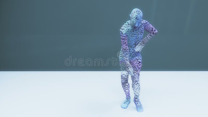 Abstract Human Form stock video. Video of design, blue - 115914969