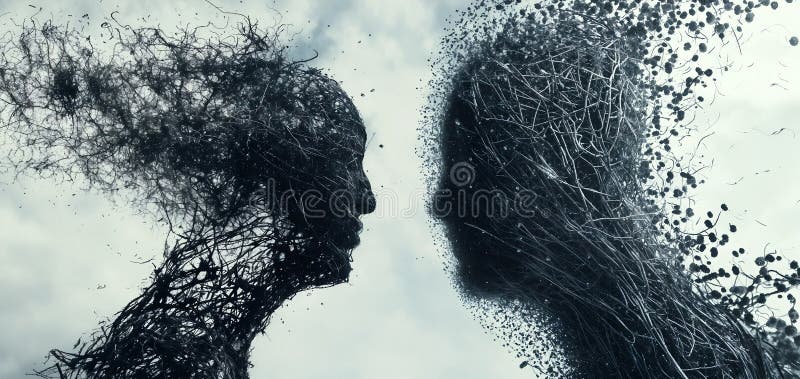Abstract Human Forms Made of Branches Stock Image - Image of dreamscape ...