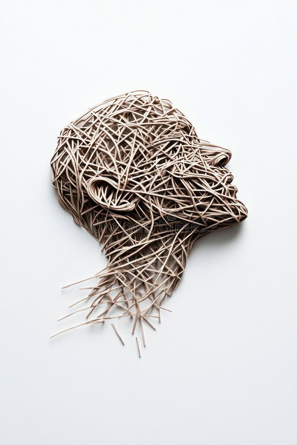 Abstract Human Forms Made of Twisted Lines Stock Illustration ...
