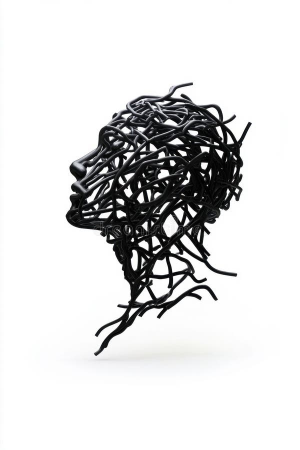 Abstract Human Forms Made of Twisted Lines Stock Illustration ...