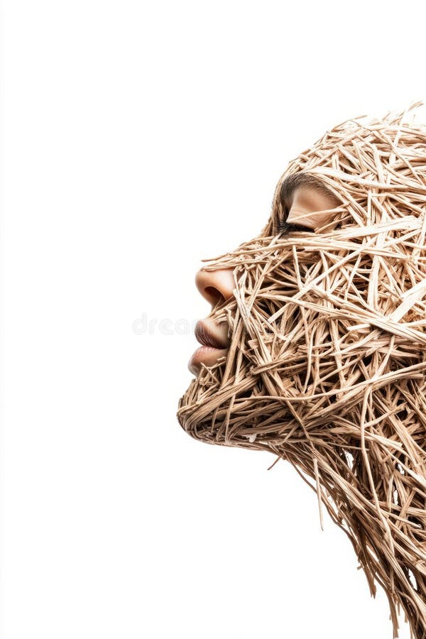 Abstract Human Forms Made of Twisted Lines Stock Illustration ...