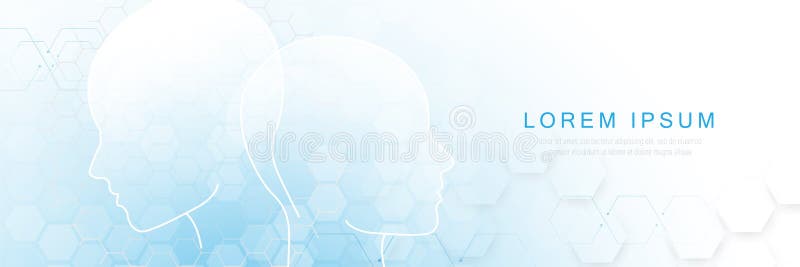 Abstract Human Head. Healthcare Concept Background Stock Vector ...