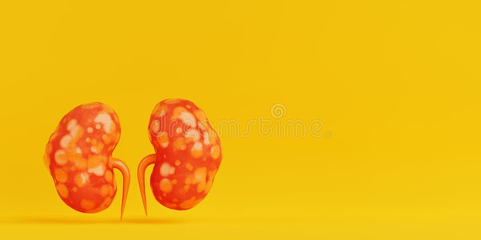 Abstract Human Kidneys Anatomy Structure. 3d Rendering Stock ...