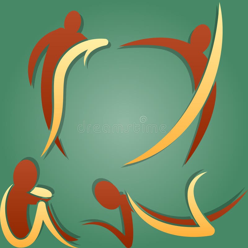 Abstract Human Poses stock vector. Illustration of female - 83320933