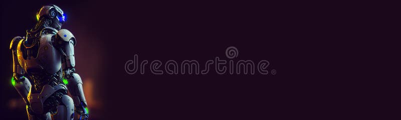 Abstract Human Robot Created with Generative Ai Stock Photo - Image of ...
