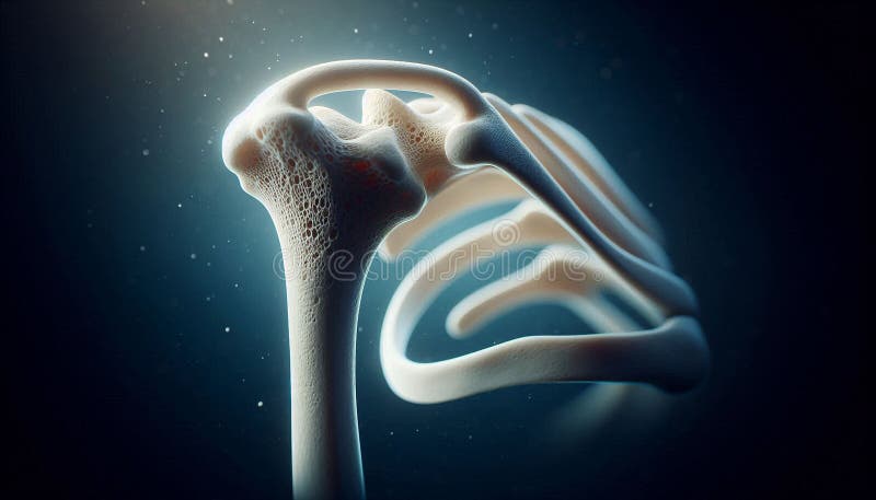 Abstract Human Shoulder Bone in Soft Glow Stock Illustration ...