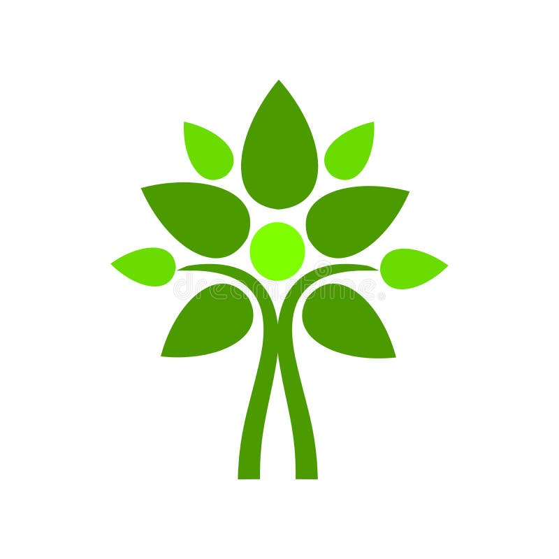 Abstract Human Tree with Leaves. Stock Vector - Illustration of icon ...