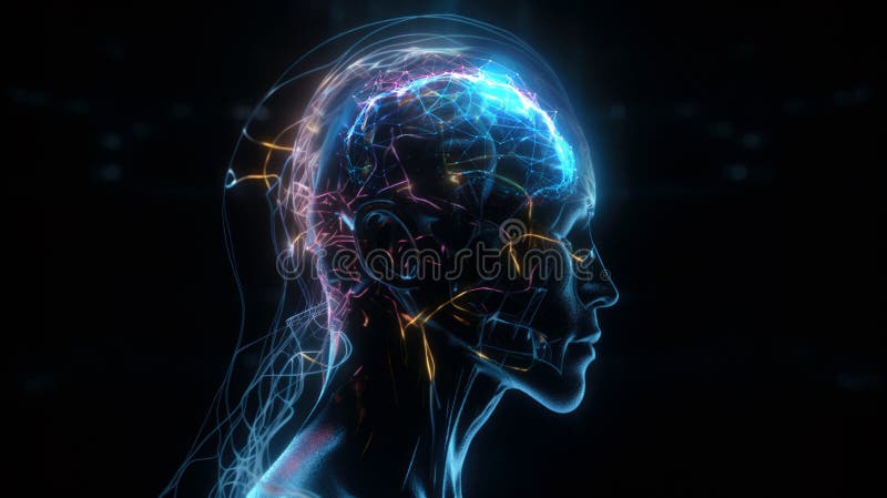 Abstract Humanized AI Chat GPT Chatbot with Intertwined Wiring and ...