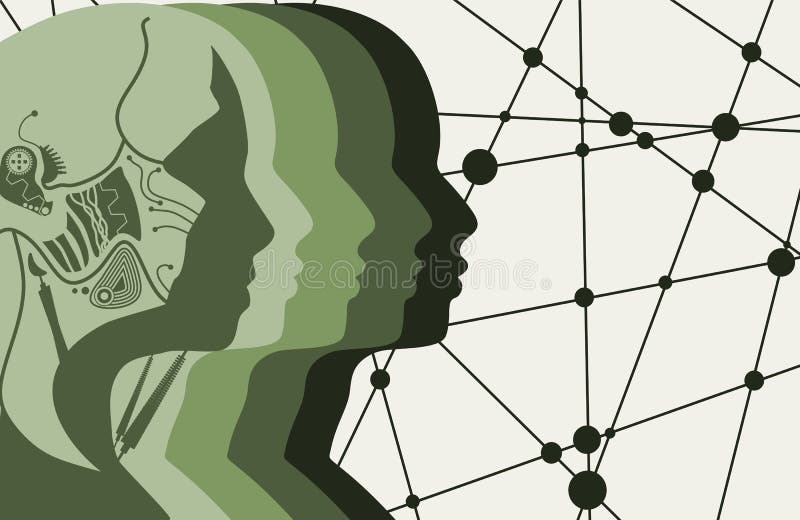 Abstract humanoid robot stock vector. Illustration of mind - 119380204