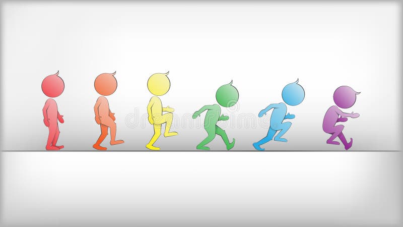 Abstract Humans in Movement Vector Stock Vector - Illustration of ...