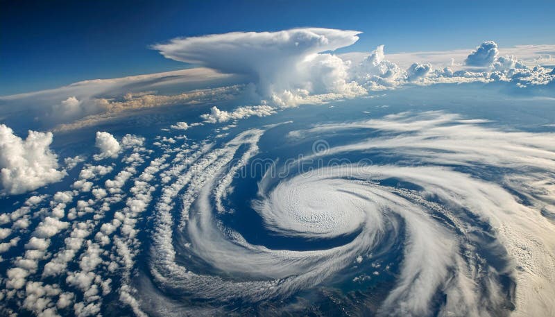 Abstract Hurricanes Top View Stock Illustration - Illustration of ...