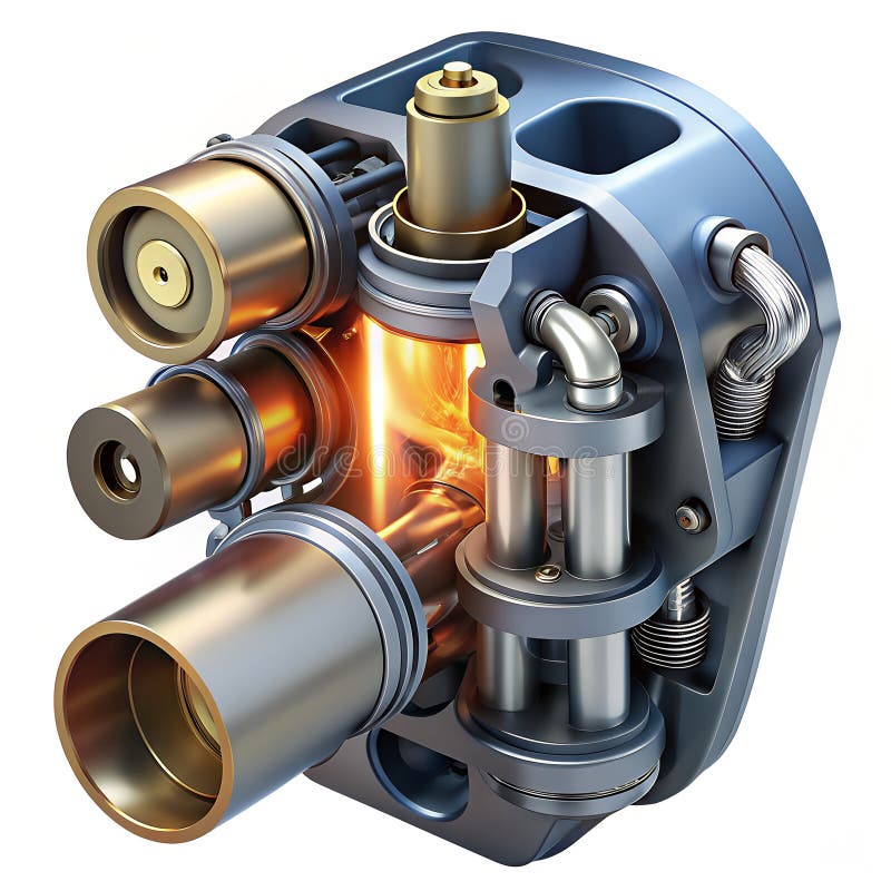 Abstract hydrogen engines. stock photo. Image of engine - 309994928