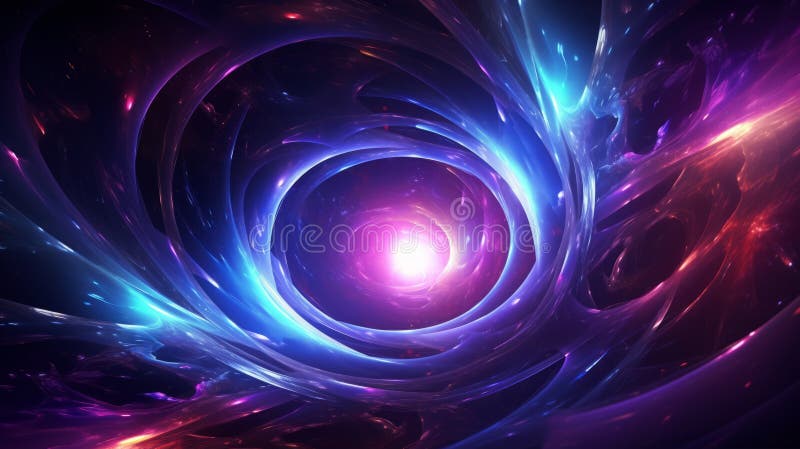 Abstract Hyper Space Portal with Cosmic Swirls Stock Illustration ...