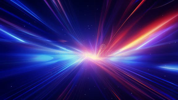 Abstract Hyper Space Vortex with Energy Beams Stock Illustration ...