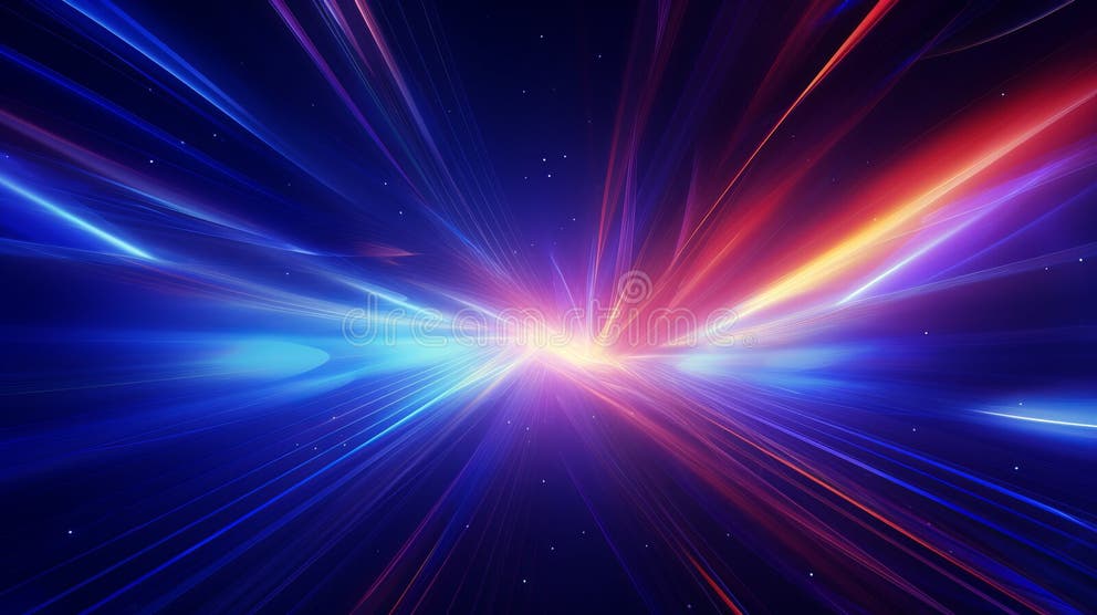 Abstract Hyper Space Vortex with Energy Beams Stock Illustration ...