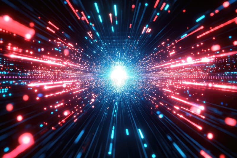 Hyperspace Tunnel stock illustration. Illustration of bright - 393723261