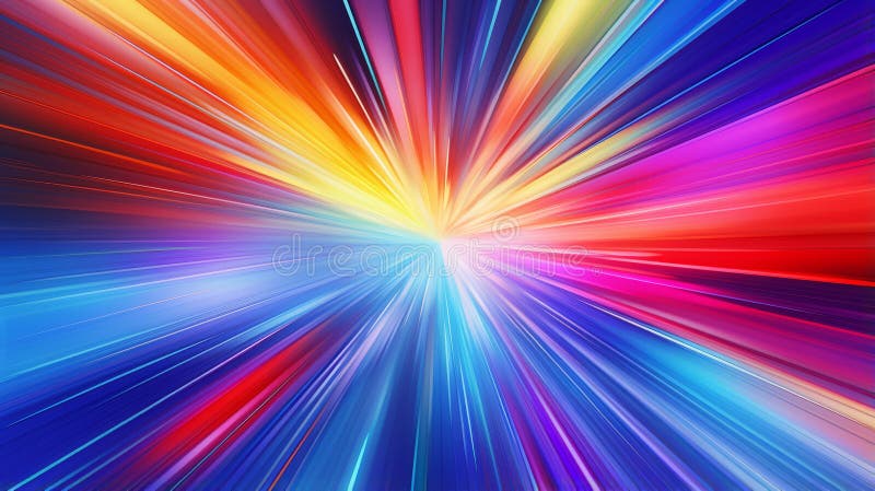 An Abstract Hyper Zoom Background in Vibrant Colors Stock Illustration ...