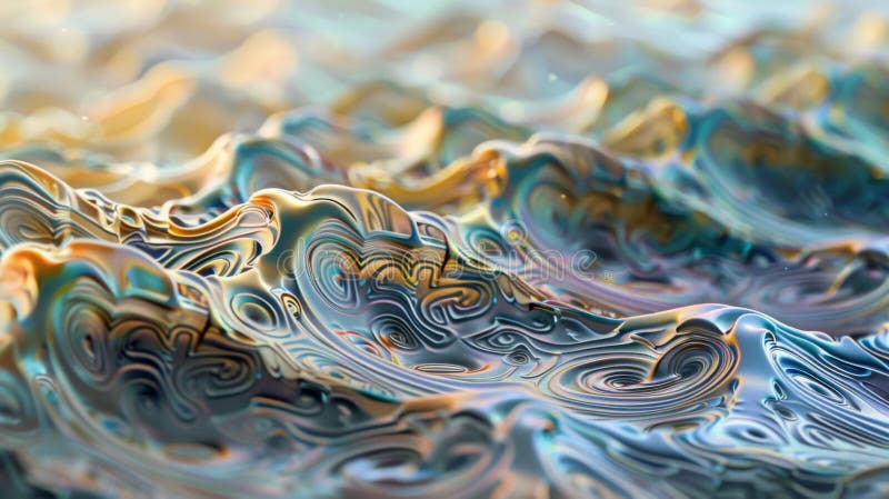 An Abstract, Hyperrealistic Portrayal of Liquid Waves with a ...