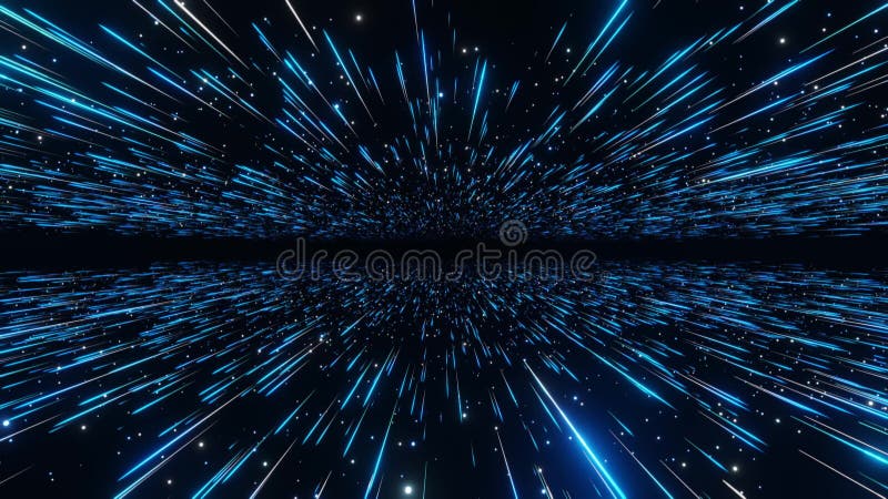Blue Hyperdrive LightSpeed Tunnel Loop Overlay Background Stock Footage ...